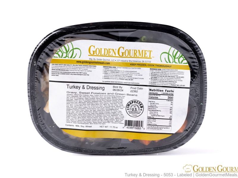 Turkey & Dressing - GoldenGourmetMeals.com